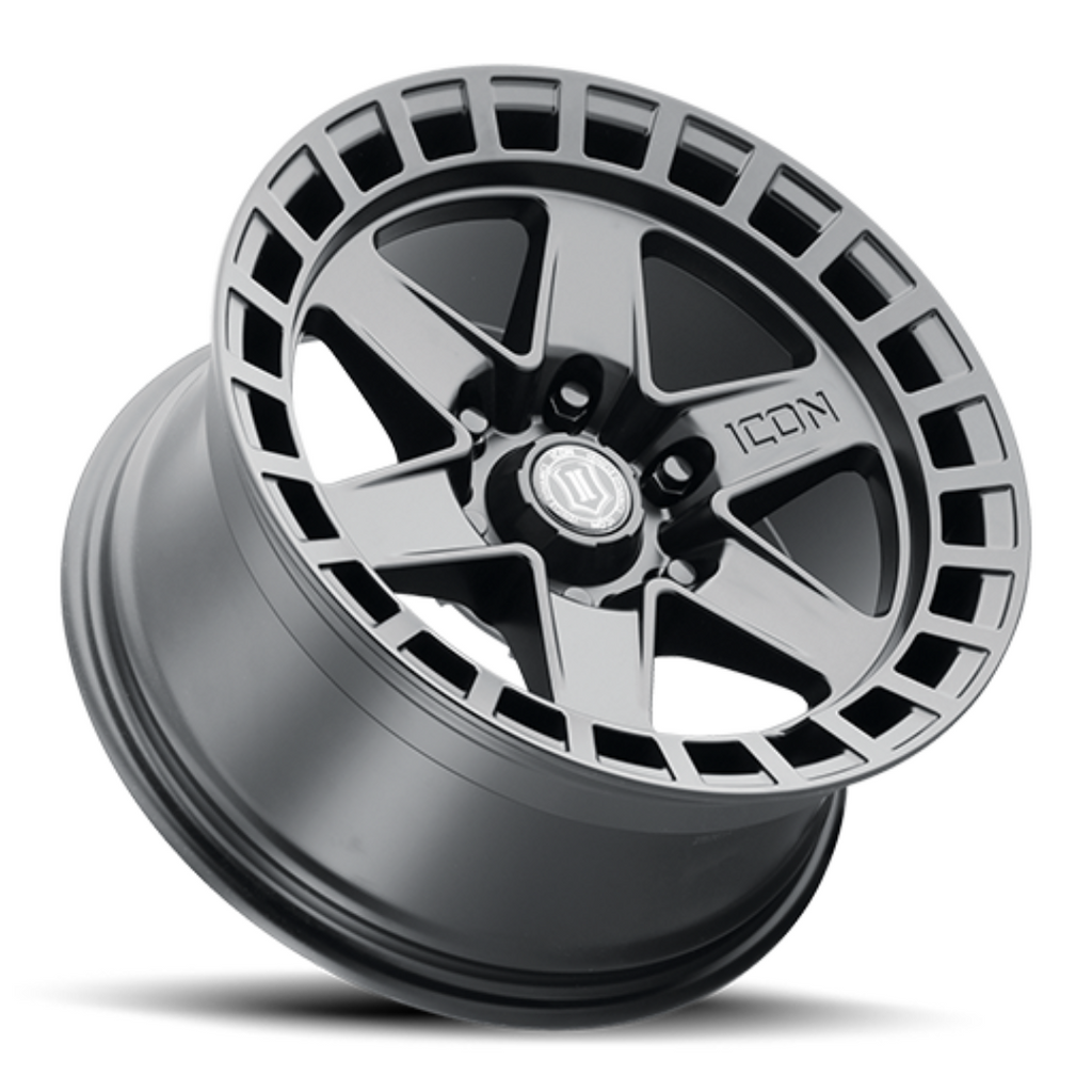 ICON ALLOYS RAIDER SATIN BLACK ARO 17" – All Racing Perú
